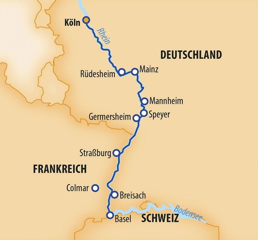 Flusskreuzfahrt auf dem Rhein mit der MS VistaSerenity